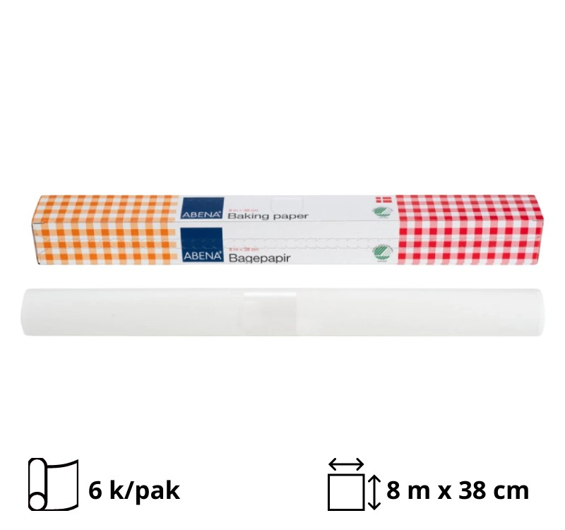 🔝 Papir za pečenje 8 m x 38cm bijela [6 kom/pak] - TM-Horeca.hr